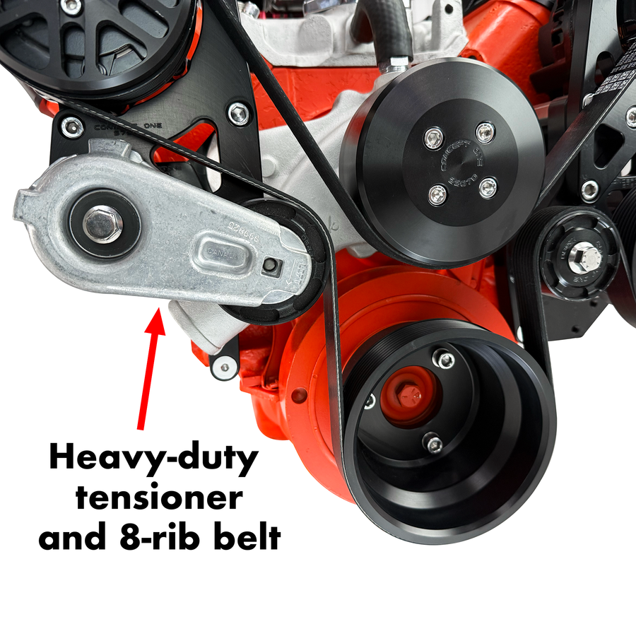 Big Block Chevy 8-Rib Pulley Kit Alt AC PS | Victory HD – Concept ONE ...