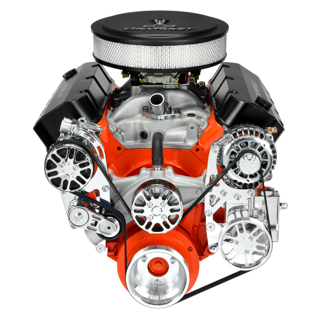 BB Chevy Serpentine Pulley Kit - Alternator, AC, PS | Victory Series ...