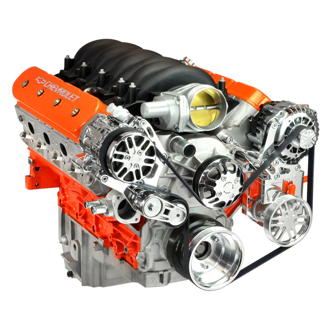 Chevy LS Serpentine Pulley System Alternator, A/C, PS | Victory Series ...