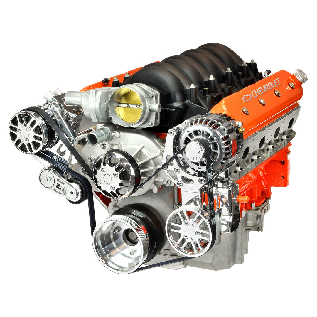 Chevy LS Serpentine Pulley System Alternator, A/C, PS | Victory Series ...
