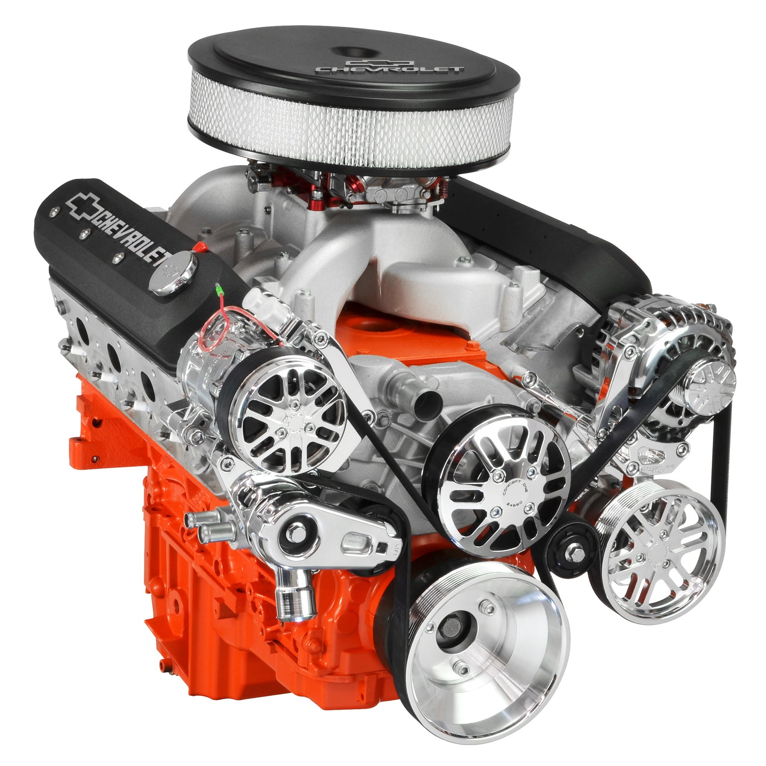 Chevy LS 8-Rib Pulley Kit Alt AC PS | Victory HD – Concept ONE Pulley ...