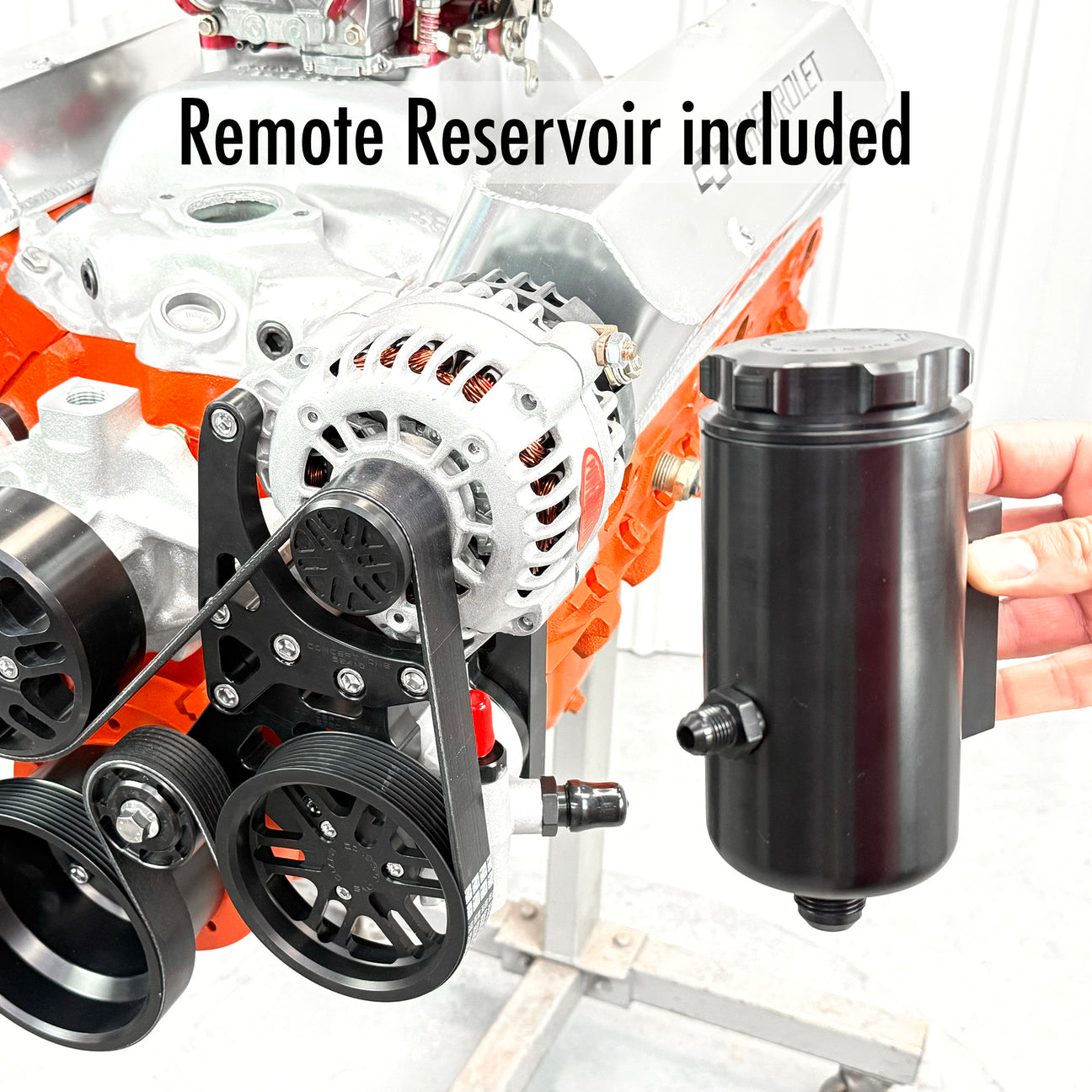 Small Block Chevy 8-Rib Pulley Kit Alt AC PS | Victory HD – Concept ONE ...