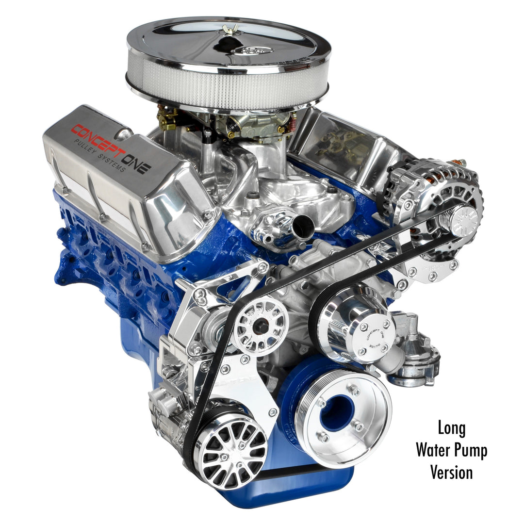 289 302 351W SB Ford Pulley Kit – Alternator, AC – Concept ONE Pulley ...