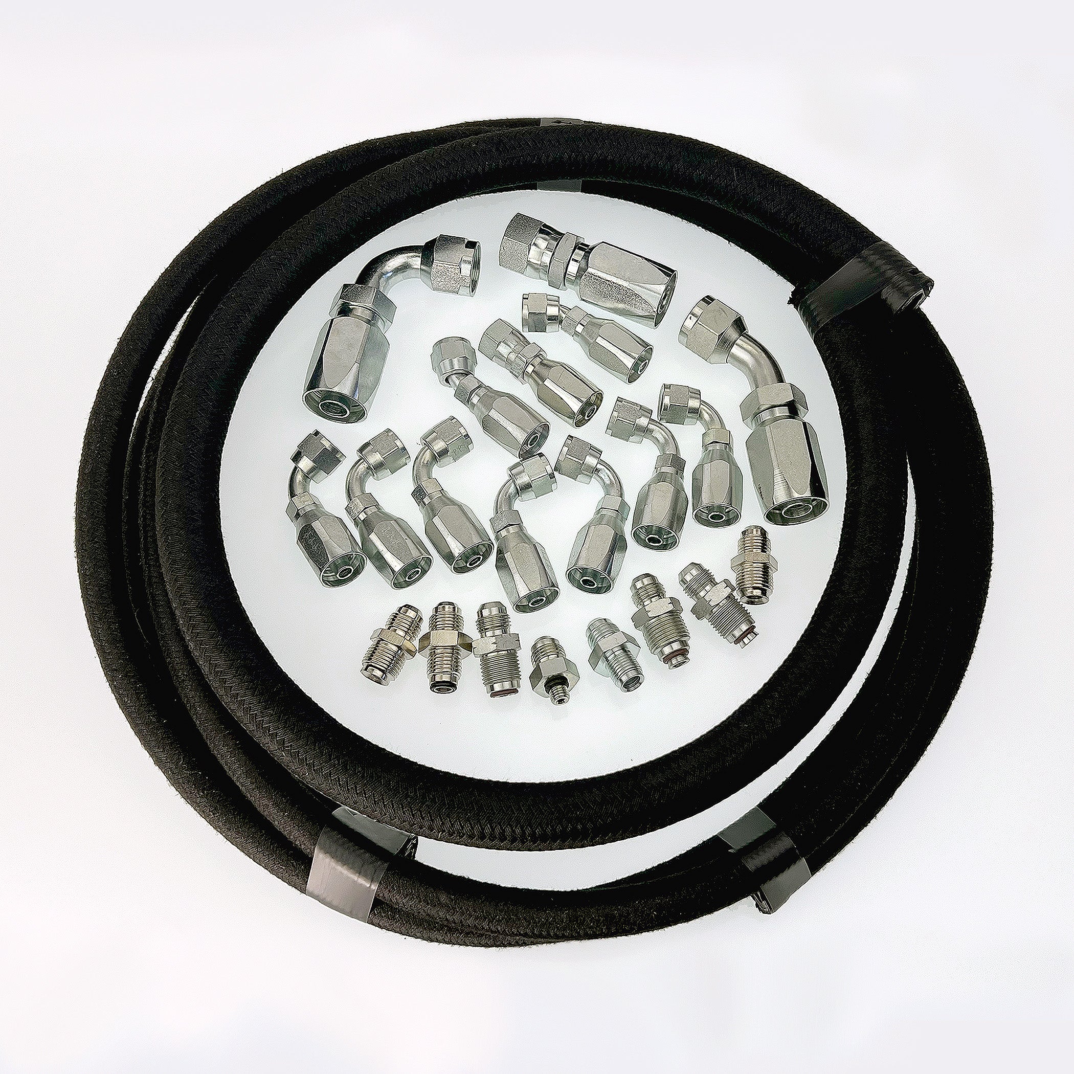 Power Steering Hose Kit Black AQP | Ford to Hydroboost Remote Reservoi ...