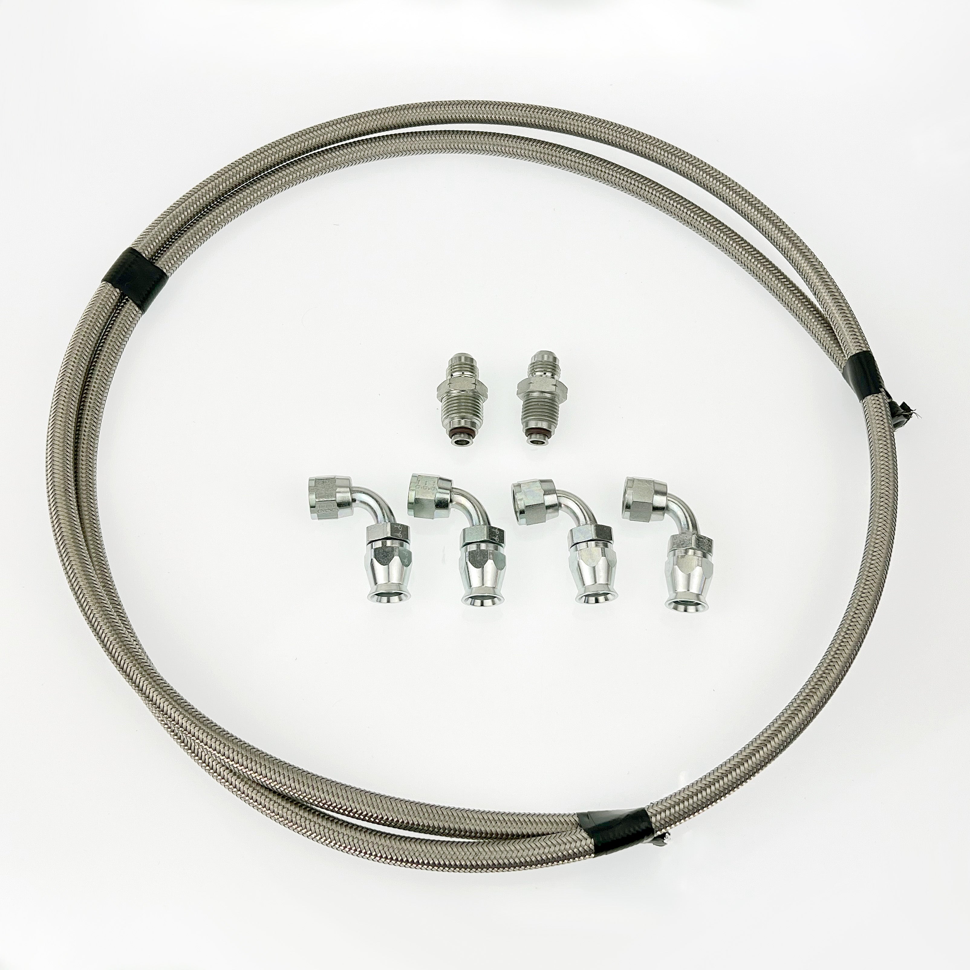 Power Steering Hose Kit Stainless -6AN | GM Metric Steering to Type 2 ...