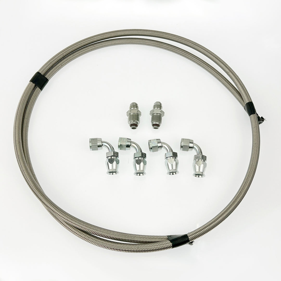 Power Steering Hose Kit Stainless -6AN | GM Metric Steering to Type 2 ...