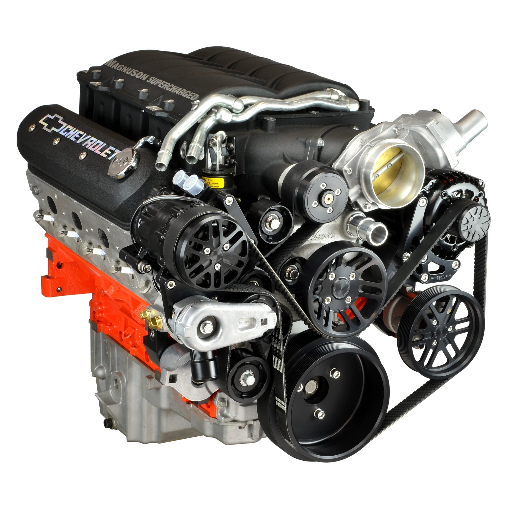 Chevy LS Supercharger Pulley Systems: 10 Rib - New – Concept ONE Pulley ...