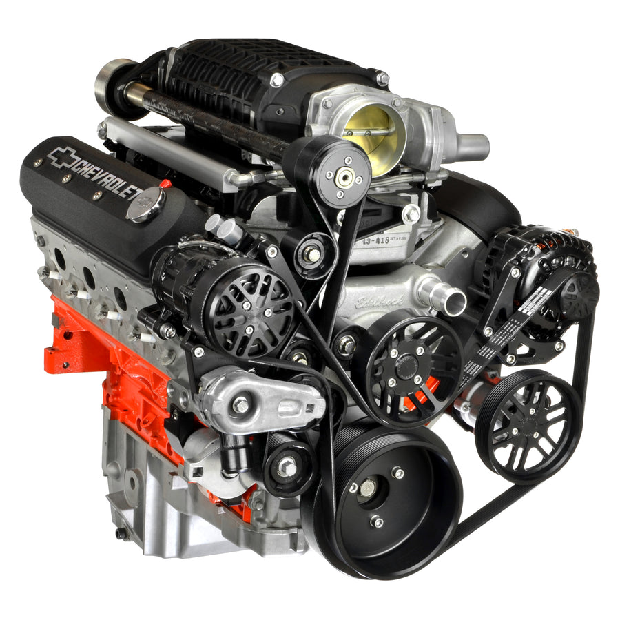 Chevy LS 10 Rib Supercharger Pulley Kit Alt AC PS | Magnuson TVS2300 ...